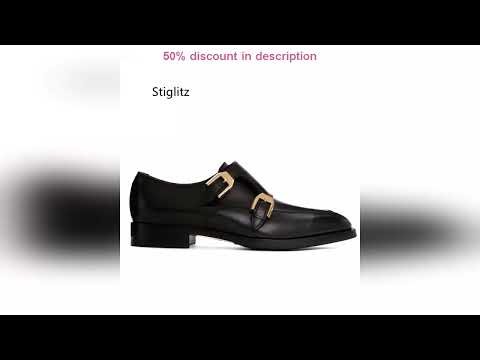 Latest Products You Must Know! #Black Genuine Leather Shoes for Men Metal Buckle Slip On Men For