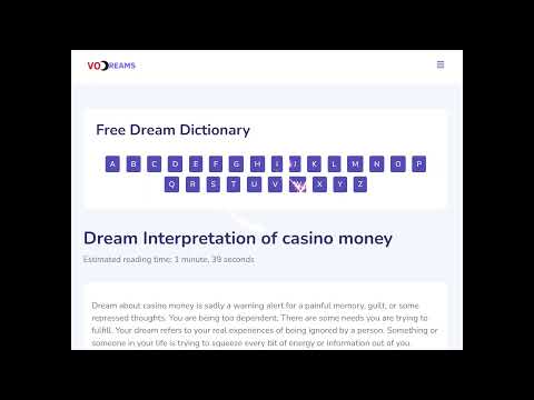 Dream Interpretation of casino money