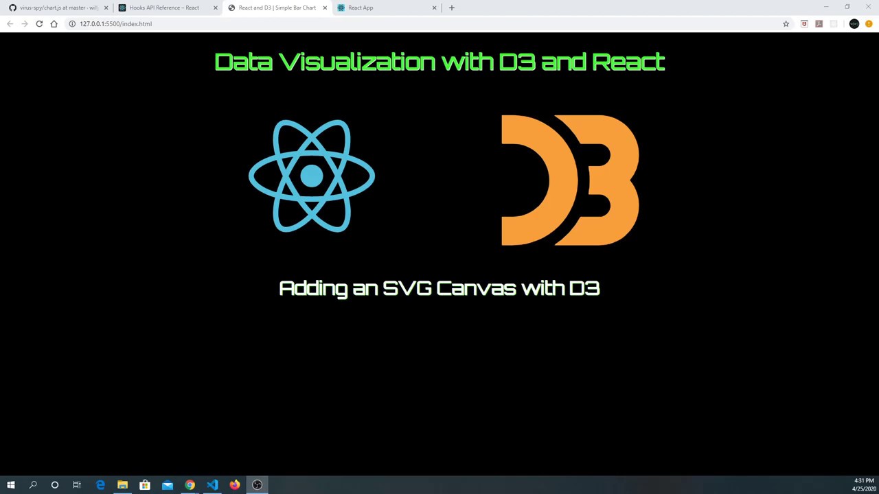 Data Visualization With D3 and React - 2: Adding an SVG Canvas with D3