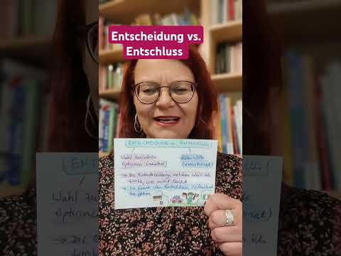 Entscheidung vs. Entschluss #deutschlernen #vokabeln #telc #goethe #learngerman #synonyms #deutsch