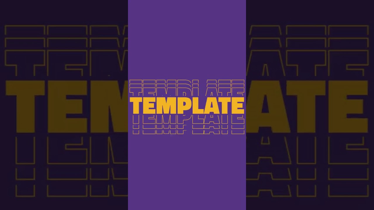 Dynamic Typography Intro | Video Template Preview #shorts