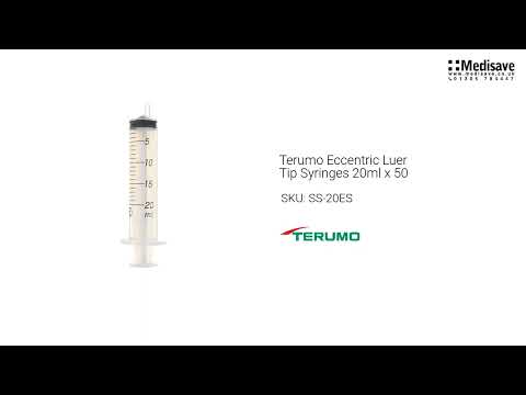 Terumo Eccentric Luer Tip Syringes 20ml x 50 SS 20ES