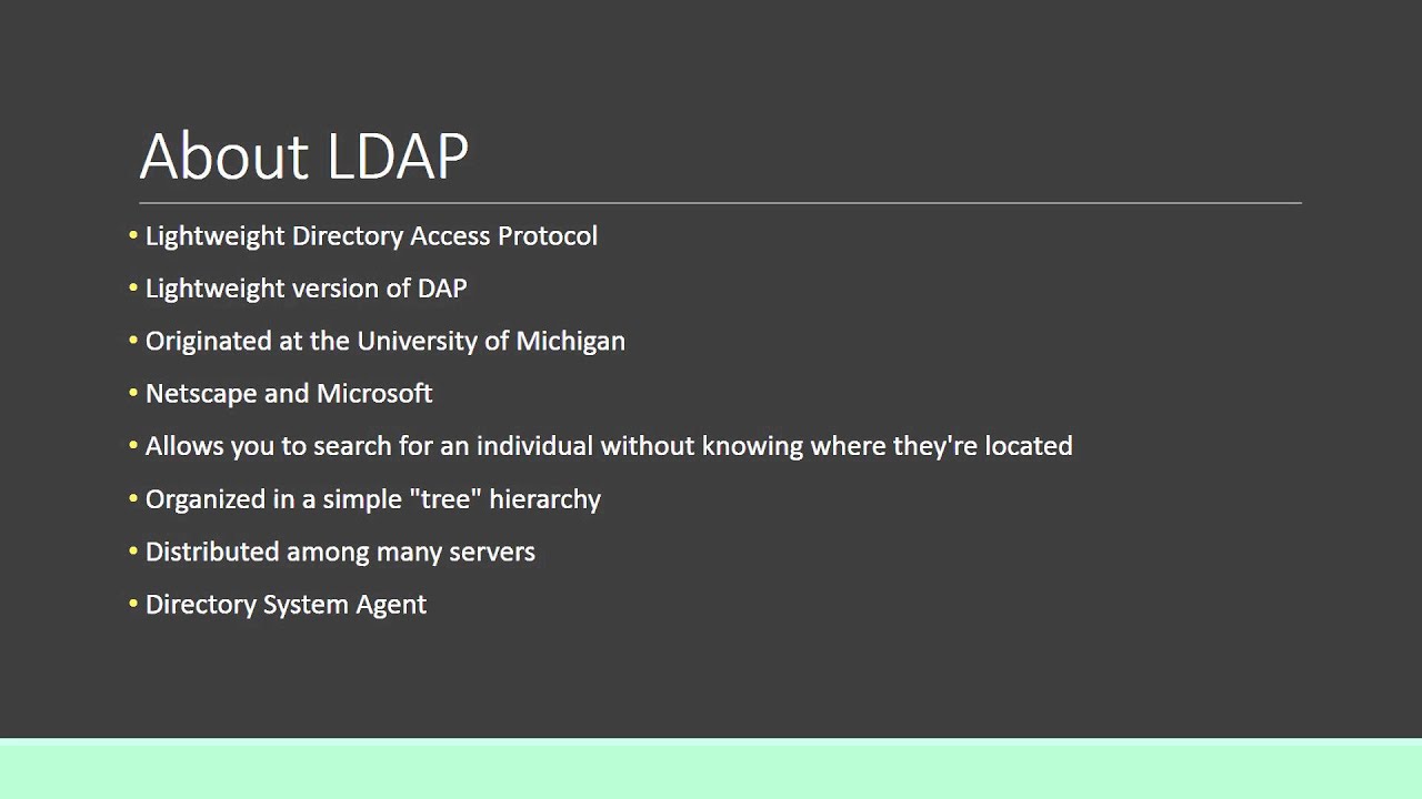 AD and LDAP Presentation