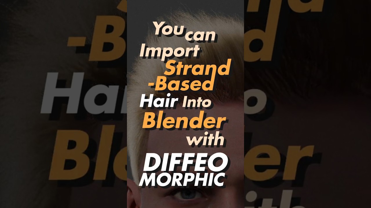 You can Import Strand-Based Hair into Blender with Diffeomorphic #blender #blenderanimation #daz3d