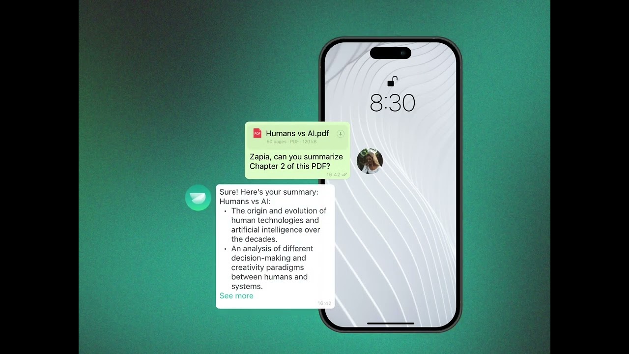 PDF reading with Zapia AI