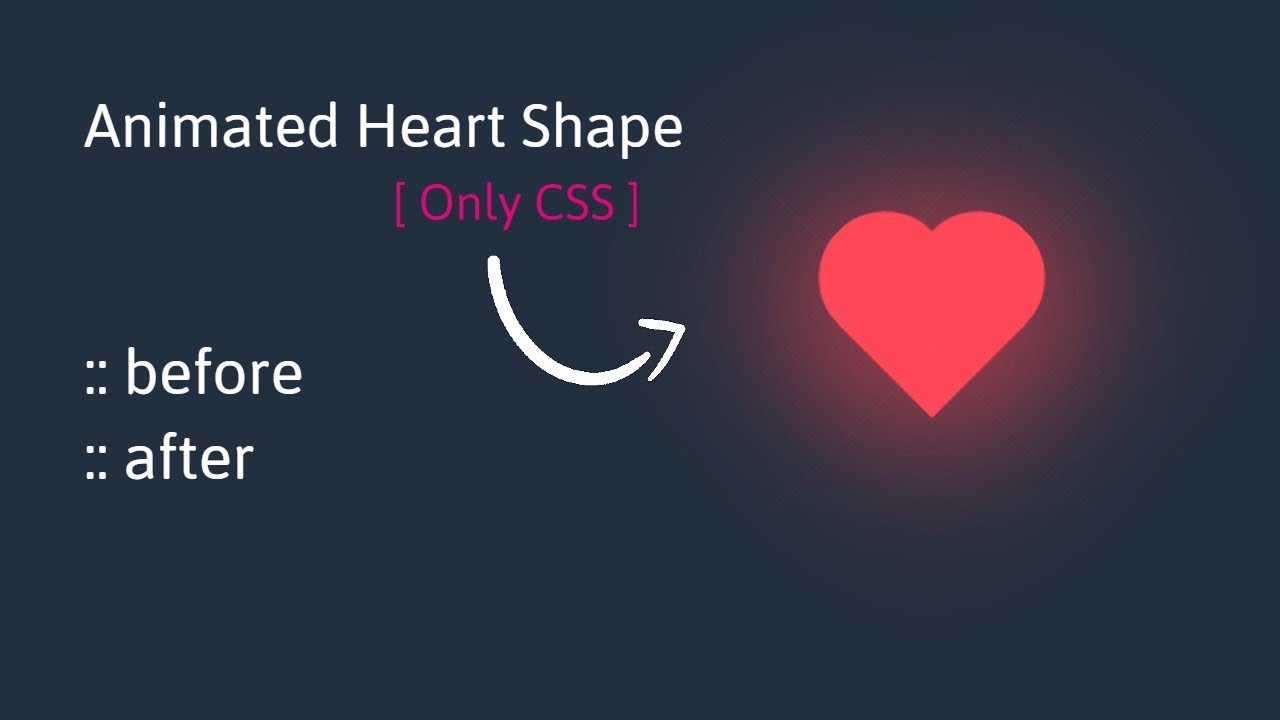 Animated heart shape using HTML and CSS. || Shape Creation in CSS.