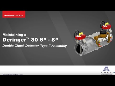 Maintaining a Deringer™ 30 6” – 8” Double Check Detector Type II Assembly