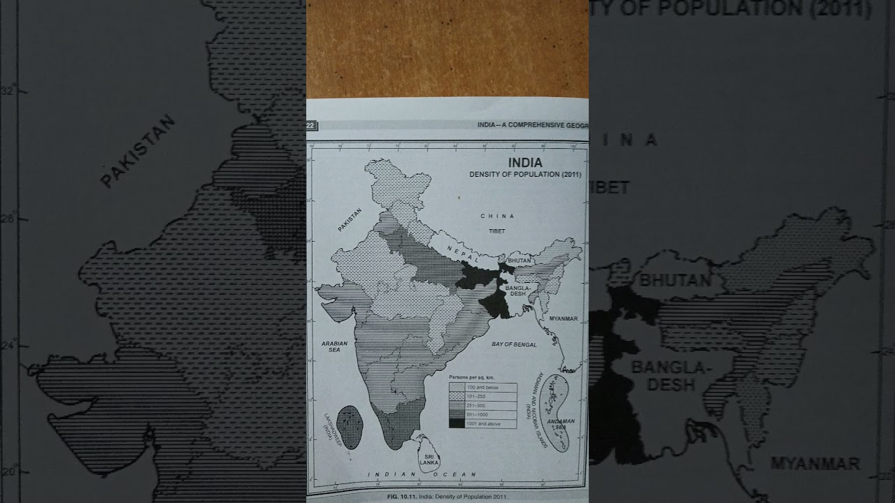 Map of population density (2011)| practical map of population density in india
