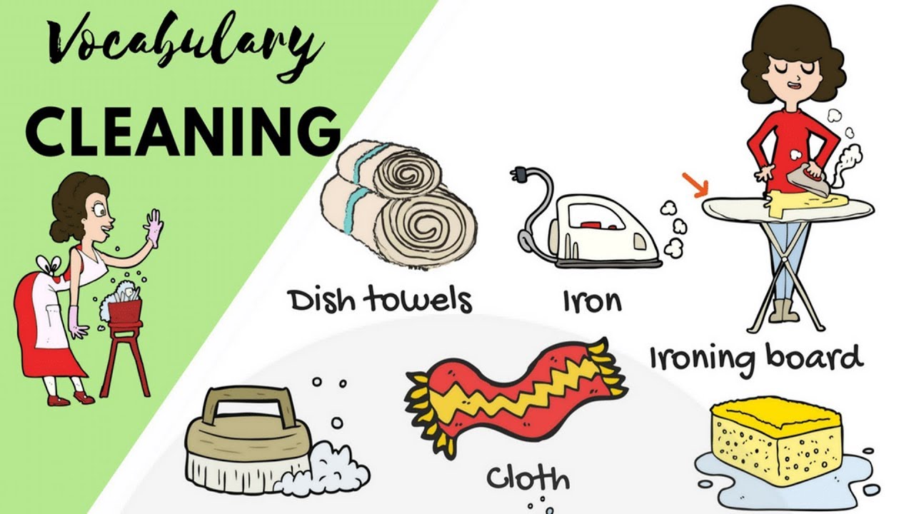 List of Cleaning Supplies in English | House Cleaning and Laundry Vocabulary Words