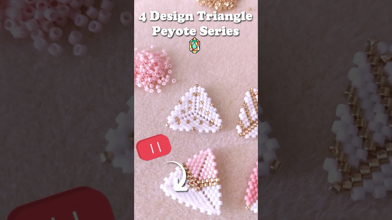 Triangle Peyote - Seed Beads - One technique, 4 Designs! 🔥​New Series #seedbeads #beadingtutorial