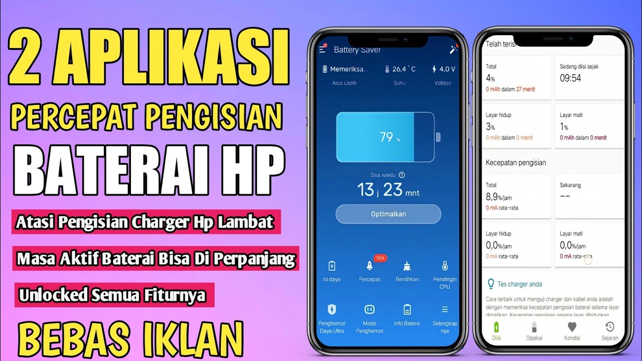 2 APLIKASI MEMPERCEPAT PENGISIAN BATERAI HP TERBAIK DI ANDROID 2022