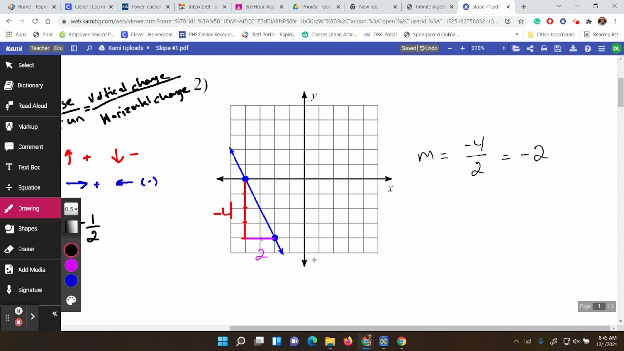 Slope WorkSheet #1-6