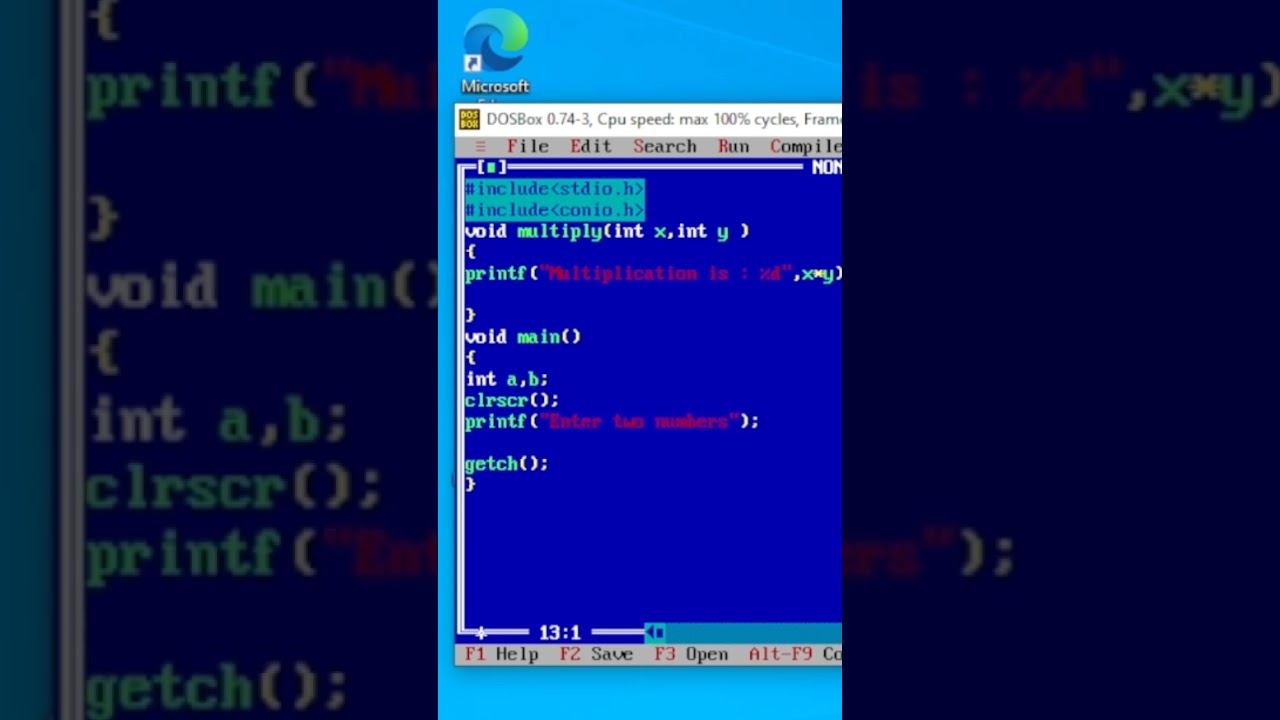 multiplication using function in c | #cprogramming #coding #codetutorial #code #codingtime