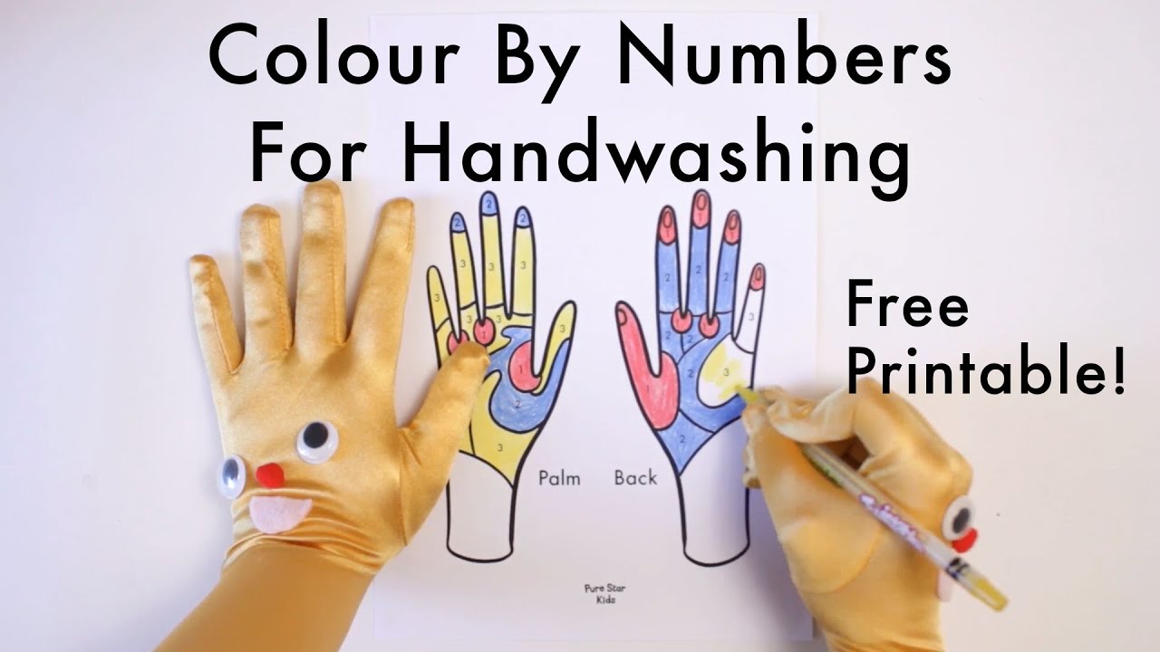 Hand Washing Colour by Numbers - Free Printable Download for Kids