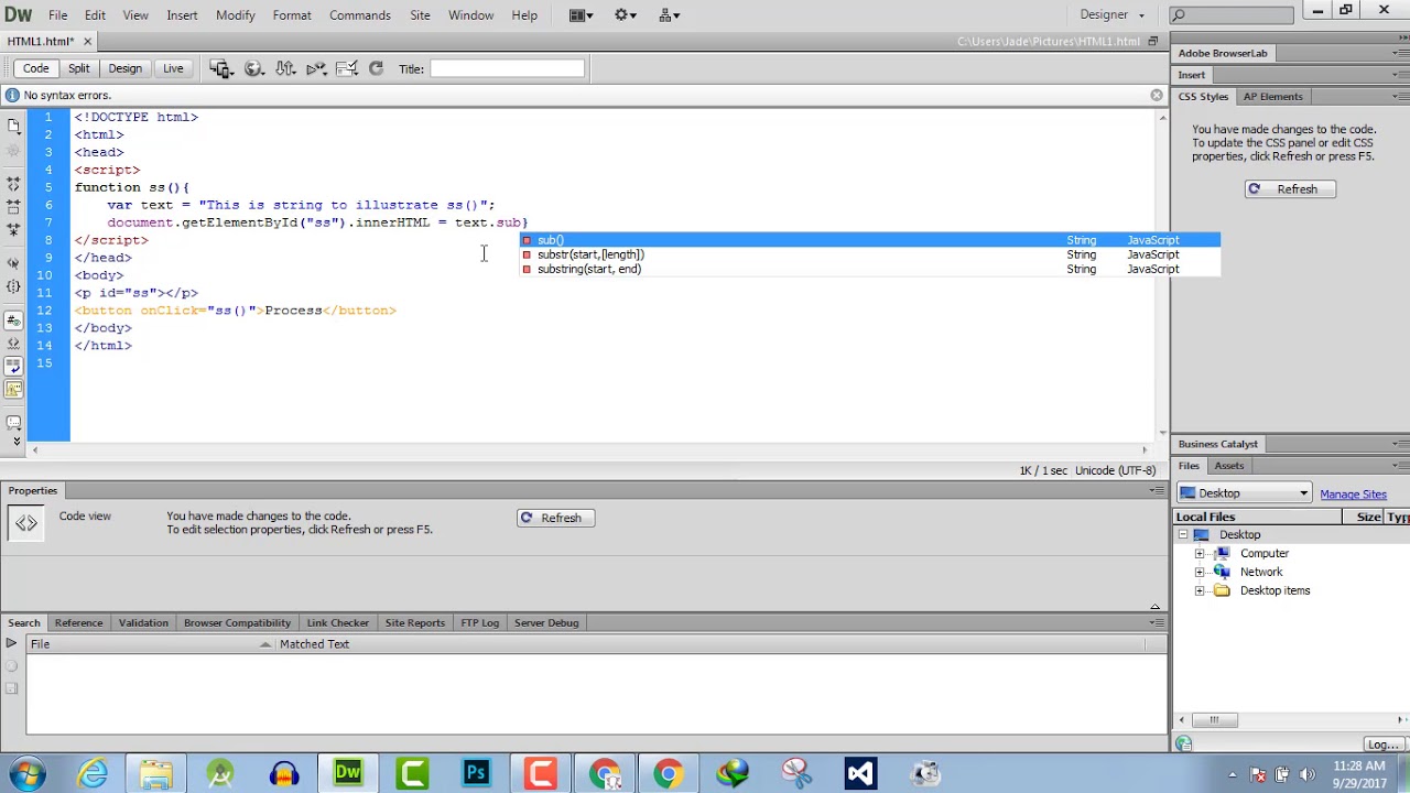 17 - JavaScript Extracting String Parts With substr Method