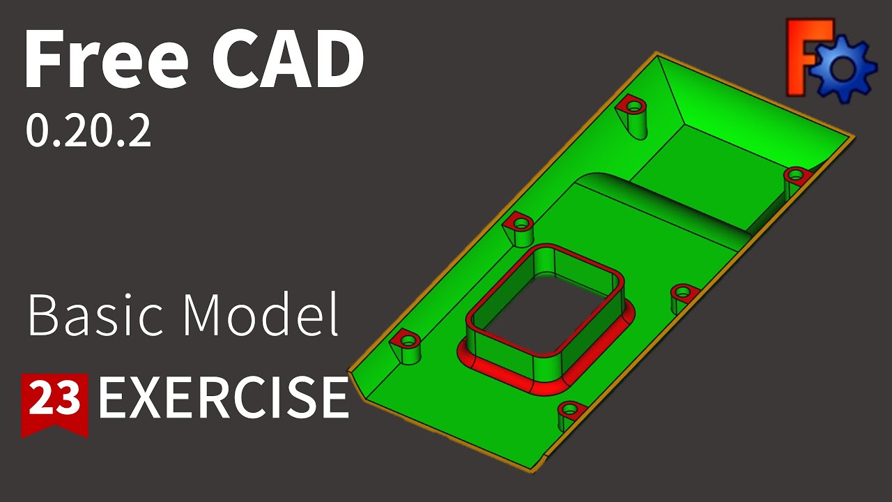 FreeCAD Tutorial for beginners,basic model exercise-23