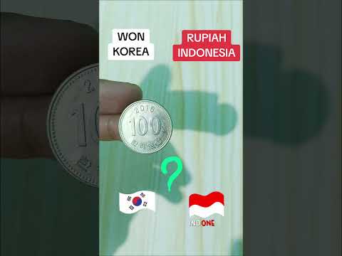 Perbandingan Uang 100 Won Korea Selatan Ke Rupiah Indonesia #shorts #shortvideo #viral