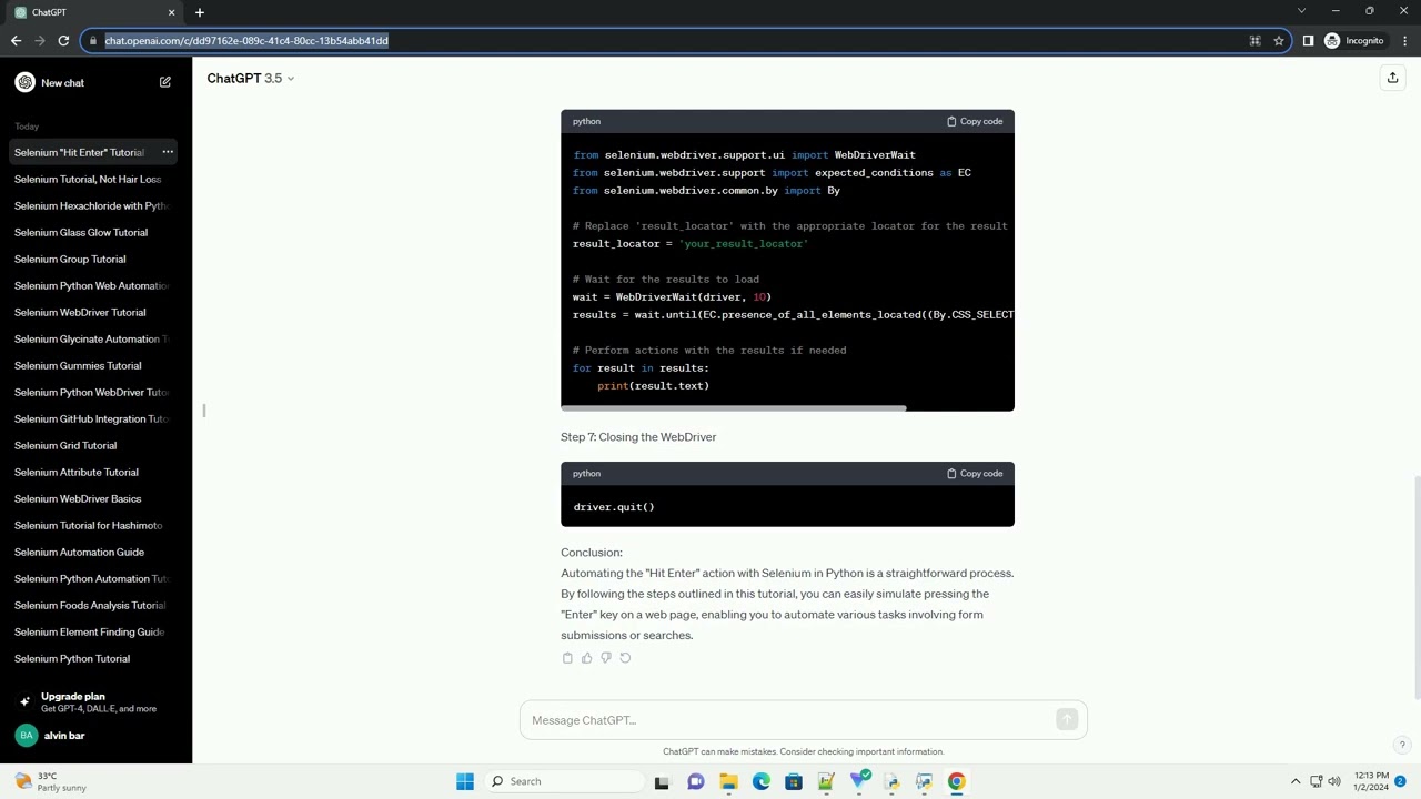 selenium hit enter