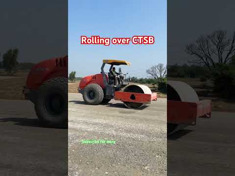 Rolling over CTSB(Cement treated sub base) layer @CIVILMOTIVERSITY #iloveconstruction #expressway