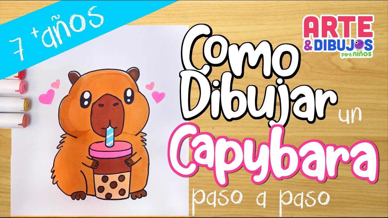 Como dibujar un CAPYBARA | Arte y Dibujos para Niños