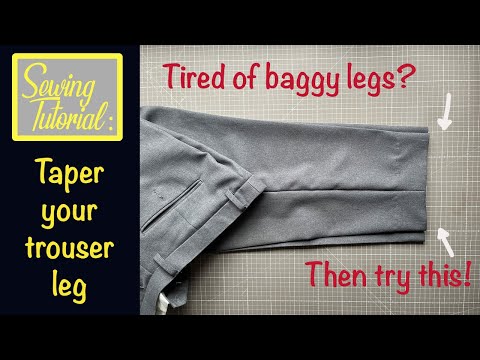How to taper your Trousers | Trousers alteration | Sewing Tutorial