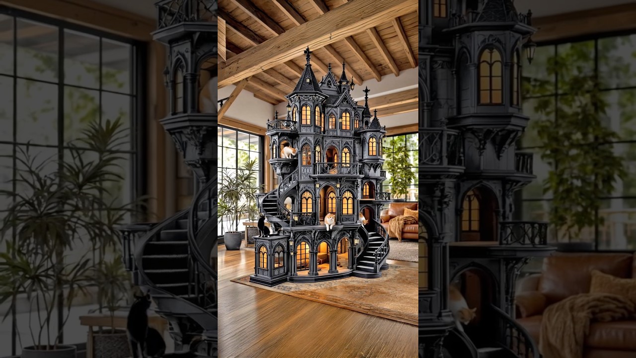 These Gothic House Cat Playgrounds Will Have Your Cat Asking for a Butler