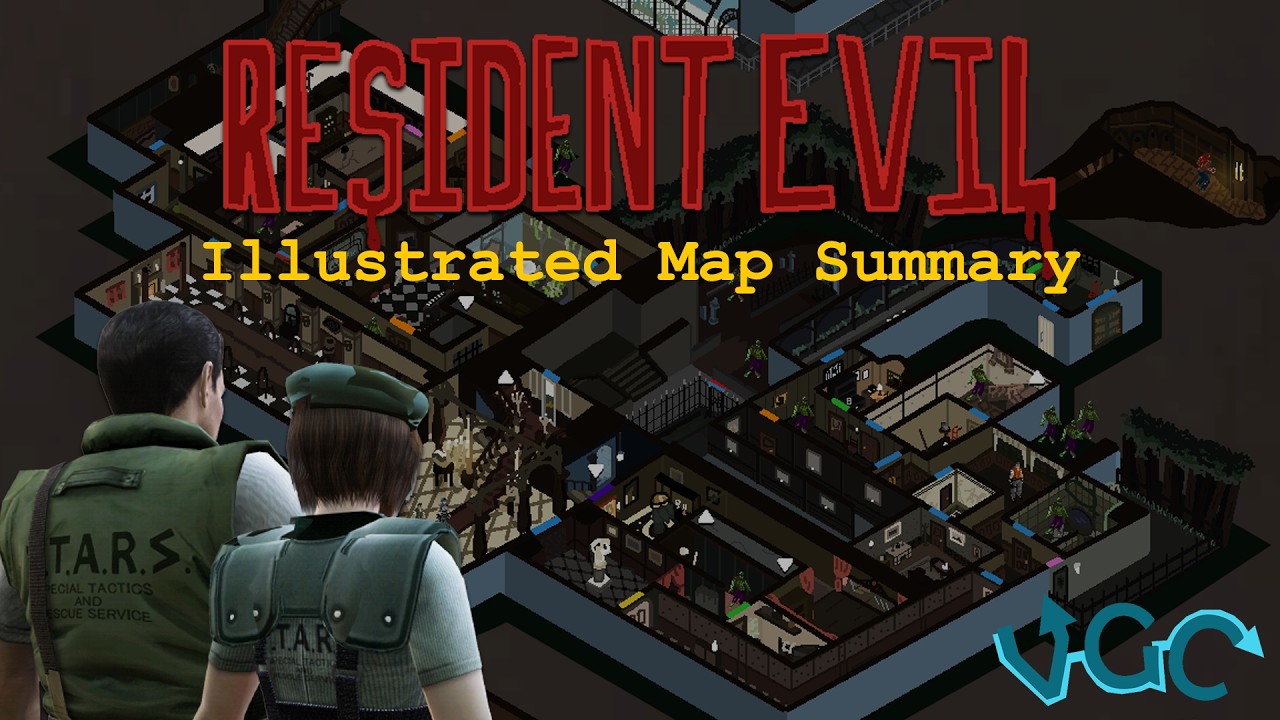 RESIDENT EVIL REMAKE Illustrated Map Walkthrough