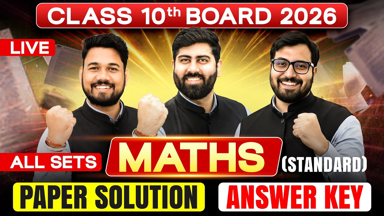 🔴CBSE Class 10 | MATHS STANDARD | Paper Solution | Answer Key | ALL SETS | Board 2026 | Schoolympiad