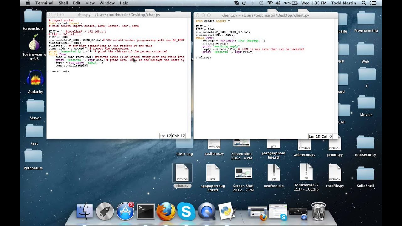 Python Chat Server - 2 - Client Nodes