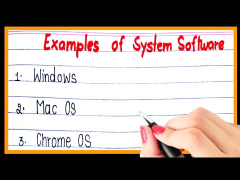 Example of system software | List of system software