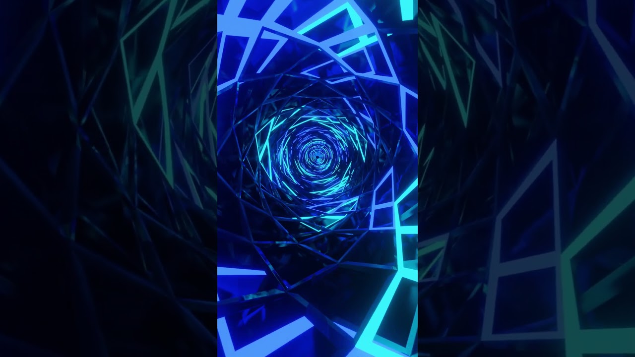 #short #abstract Background Video 4k Light Blue Geometric Metallic Tunnel VJ #LOOP NEON Calm #ASMR