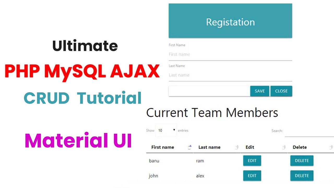 Building a CRUD App with PHP, MySQL & AJAX