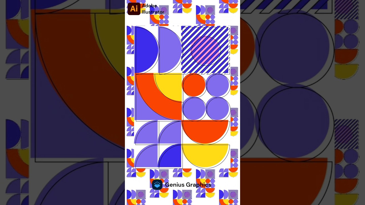 Geometric Pattern in Illustrator #shapes #pattern #illustrator #graphicdesign