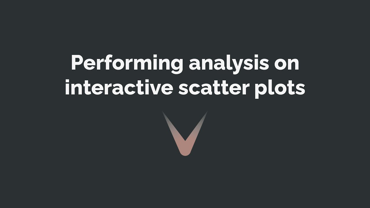 Performing analysis on interactive scatter plots