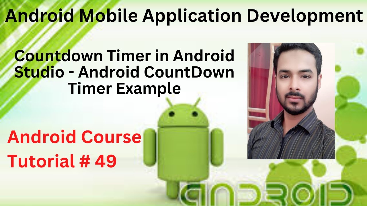 Tutorial 49: Countdown Timer in Android Studio | Android CountDown Timer Example