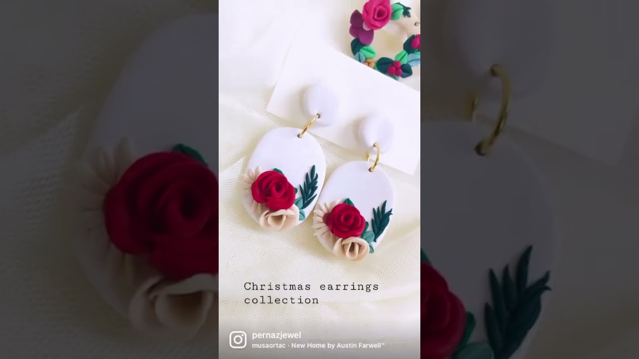 Christmas earrings collection | polymer clay Christmas earrings