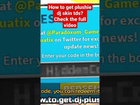 tds plushie dj skin how to get it roblox tower defense simulator tds
