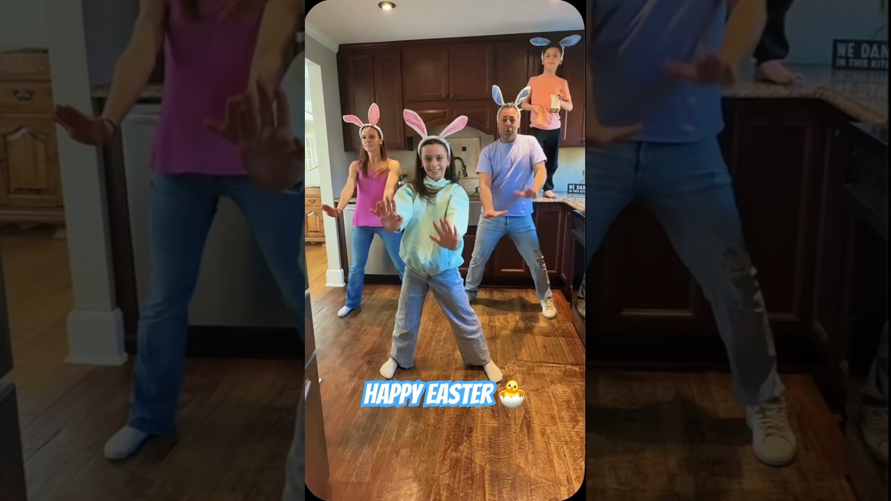 Consider this your virtual greeting card! Happy Easter friends! 🐣 #easter #dance #family #viral