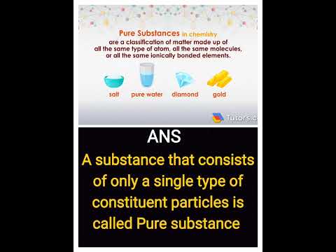 what is Pure substance? #shorts #science