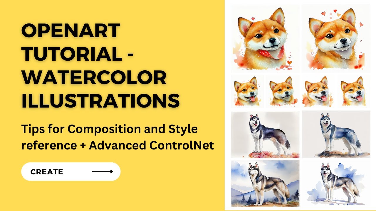 Create Watercolor Illustrations of your Pets with AI in 2025! (OpenArt Tutorial)