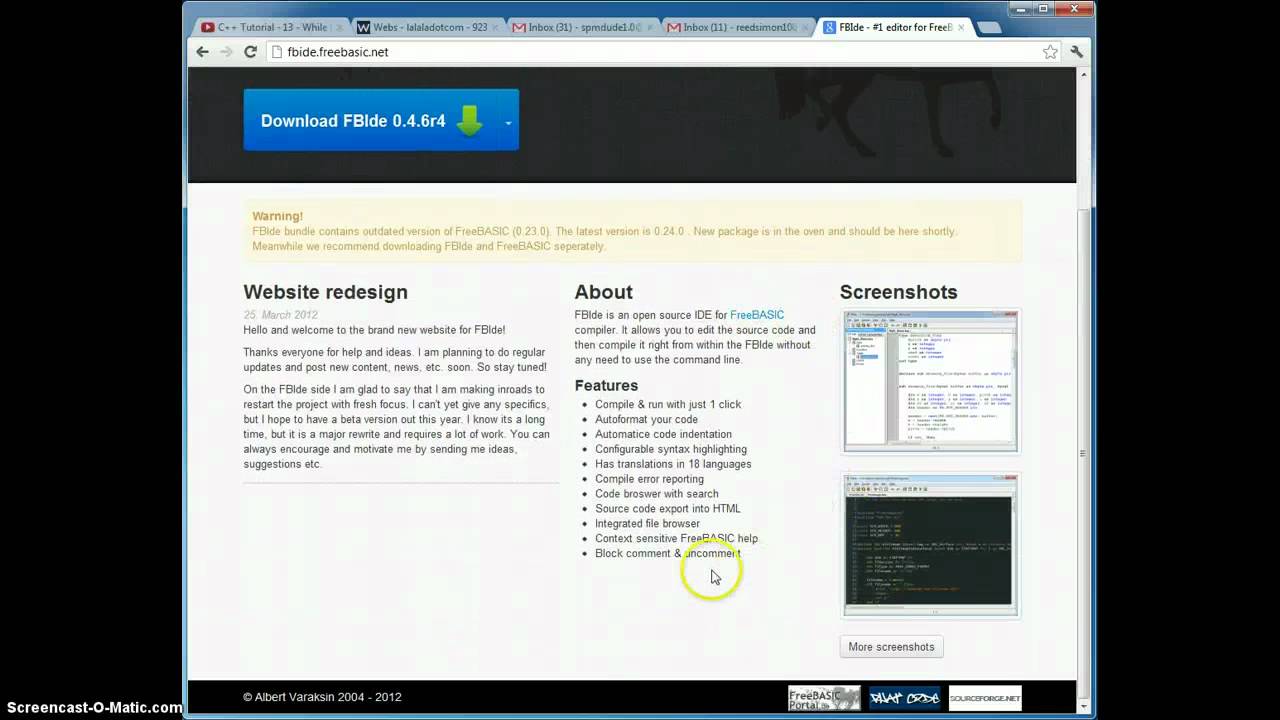 FreeBasic Tutorial-1 Download FBIDE