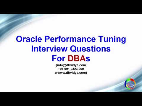 Oracle Performance Tuning Interview Questions DBAs