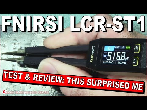 LCR-ST1 SMD ESR Resistance Capacitance Inductance Continuity Diode Smart Tweezer Test & Review