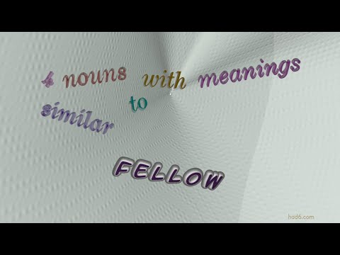 fellow - 6 nouns which are synonym to fellow (sentence examples)