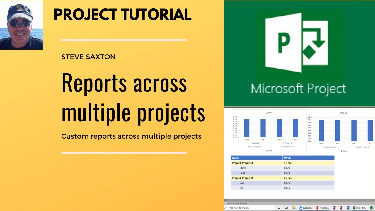 How to create reports across multiple projects using Microsoft Project