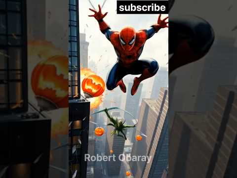 "Spider-Man vs Green Goblin ⚔️ Epic Rooftop Battle | 4K Action Animation!" #shorts #spiderman