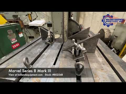 Used 2008 MARVEL Series 8 Mark III Saws, Saws, Band, Vertical 802548 ...