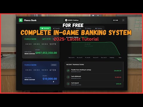 Modern Banking UI for QBCore & ESX | Full Feature Breakdown! | 2025