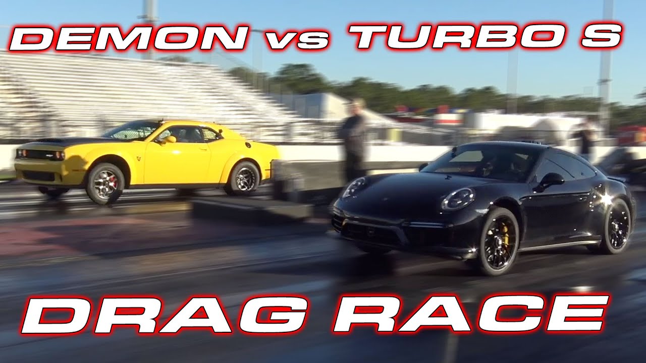 Porsche 911 Turbo S vs. Dodge Demon Drag Race Is Decided by 0.03 ...
