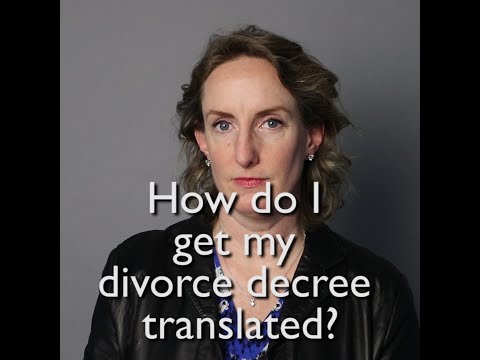 How do I get my divorce decree translated?
